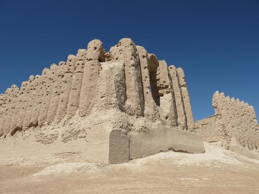 Remains of the mighty Shahriyar Ark with its corrugated walls dating ...